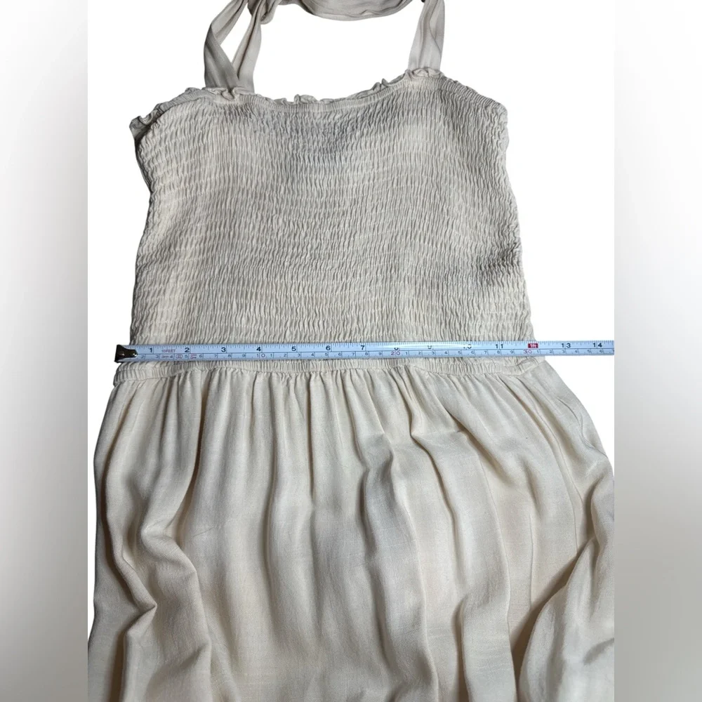 Dresses | Cream Boho Tie Strap Maxi Dress | Poshmark